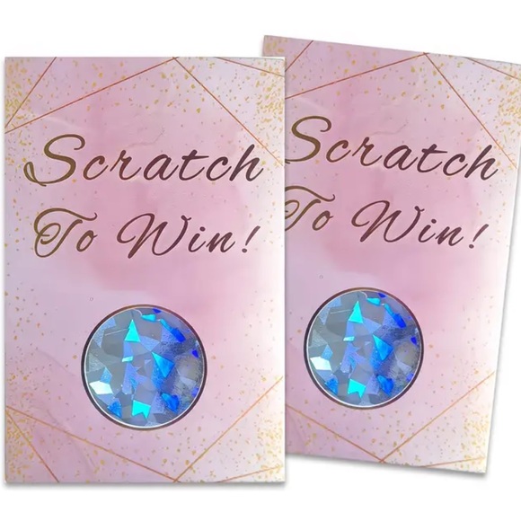 Office | 2 Pcs Small Business Gift Ticket Scratch Cards Premium Metal ...